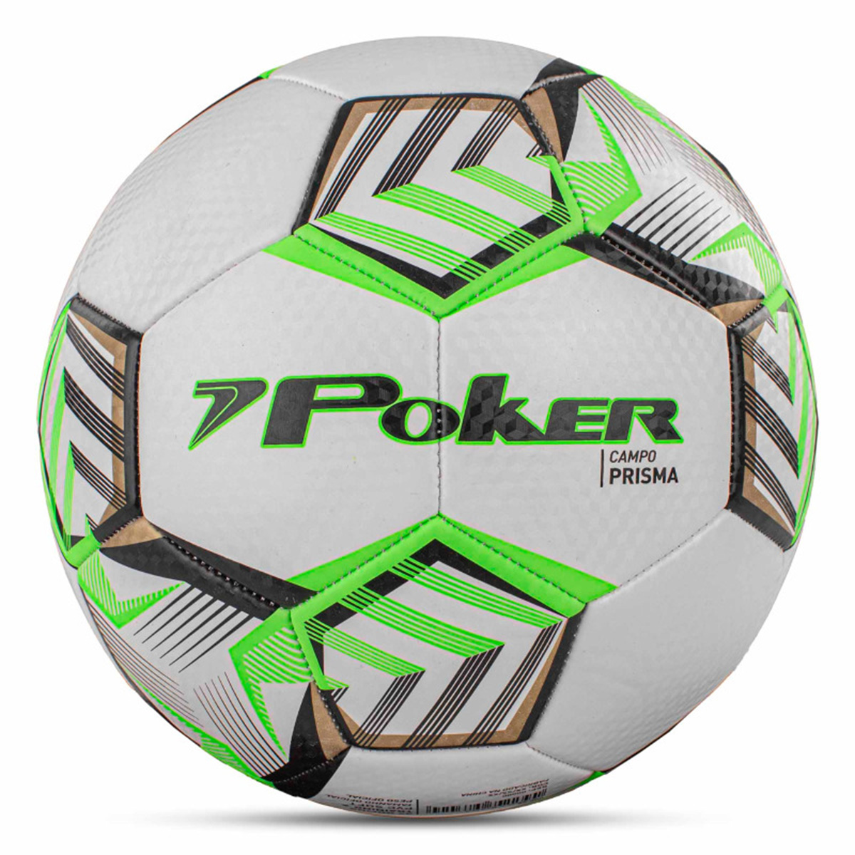 Bola de Futebol Campo Poker Training Prisma Preto e Verde - Compre Agora | Cabana Magazine
