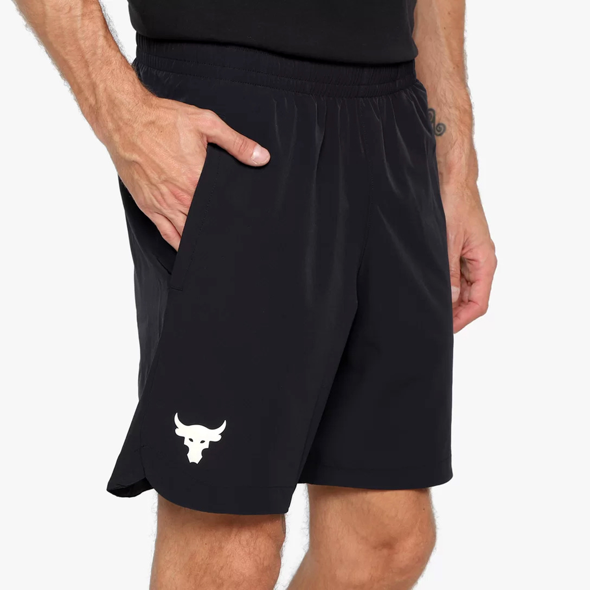 Short Under Armour Project Rock Woven Masculino Preto e Chumbo - Compre ...