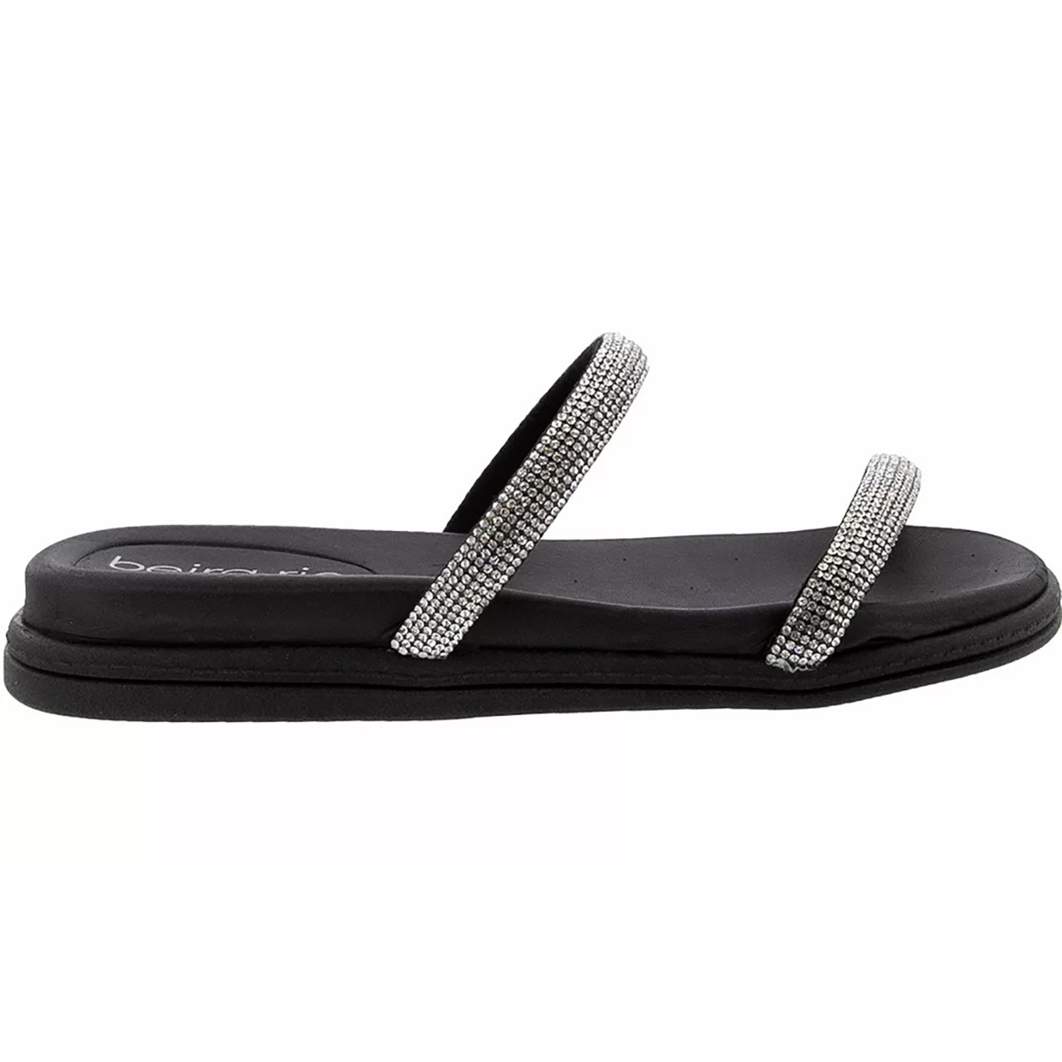 Rasteira Beira Rio Flatform Strass Feminina Preto - Compre Agora ...
