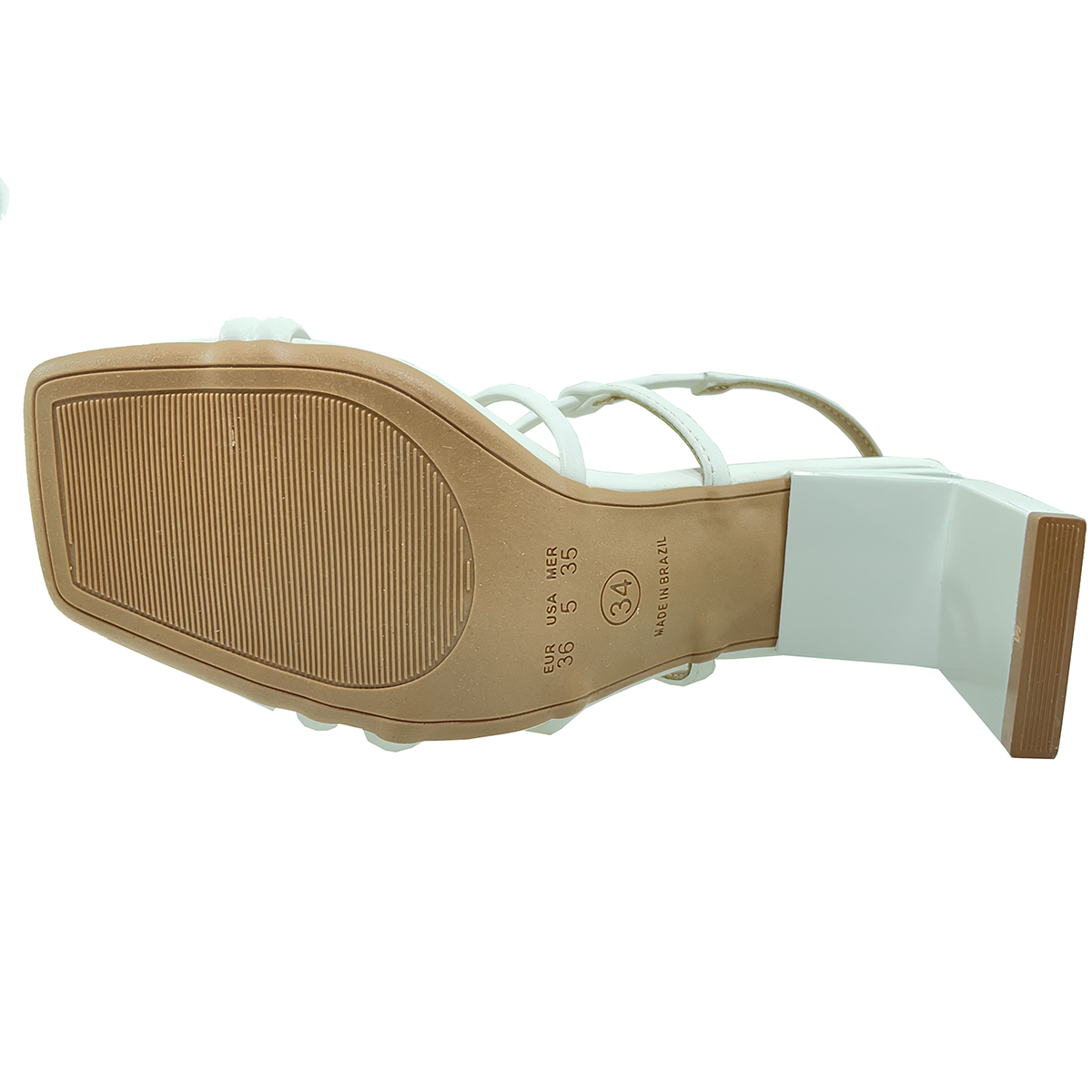 Sandália Di Valentini Tiras Salto Kattie Branco - Compre Agora | Cabana ...