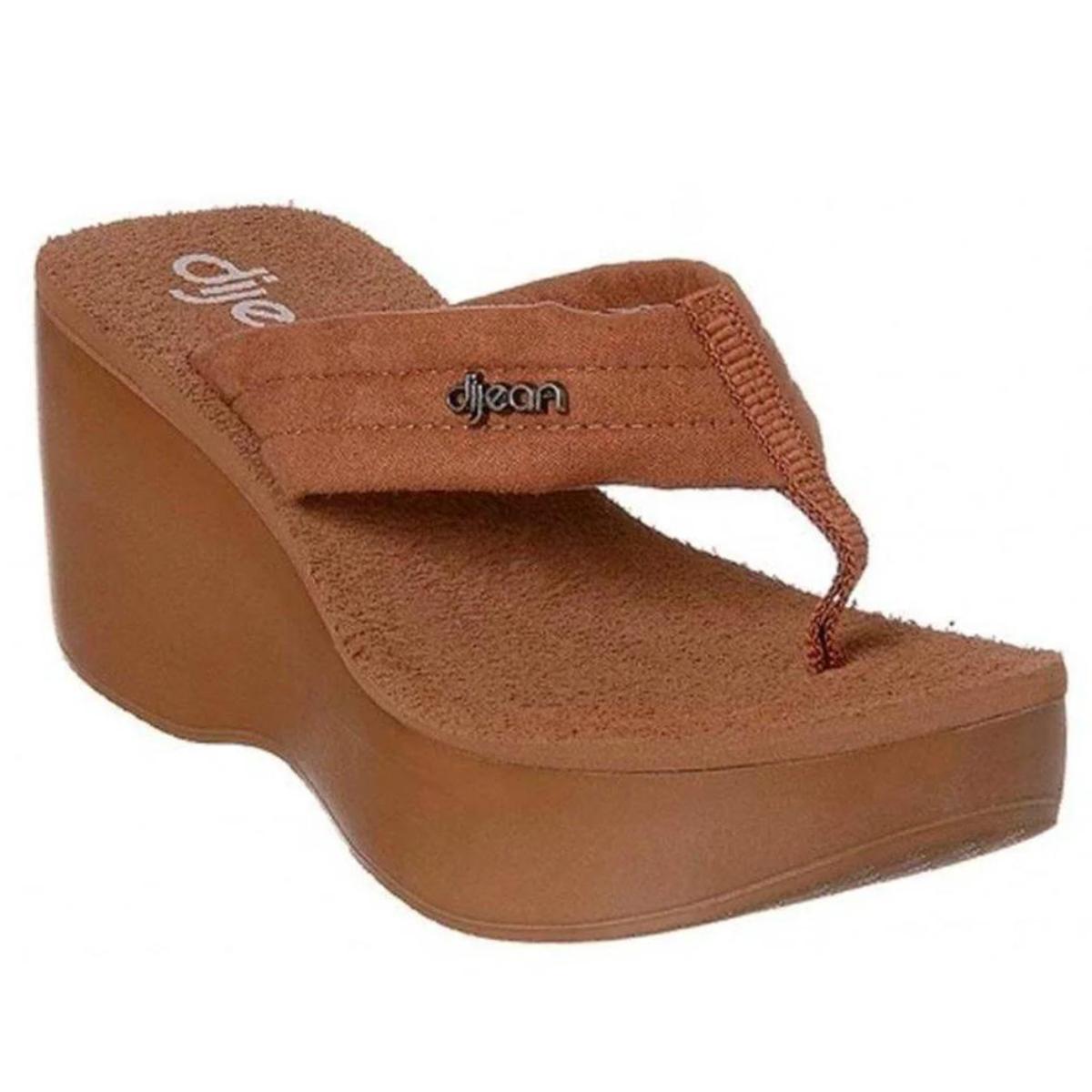 Tamanco Dijean Plataforma Detalhe Feminino Marrom - Compre Agora ...