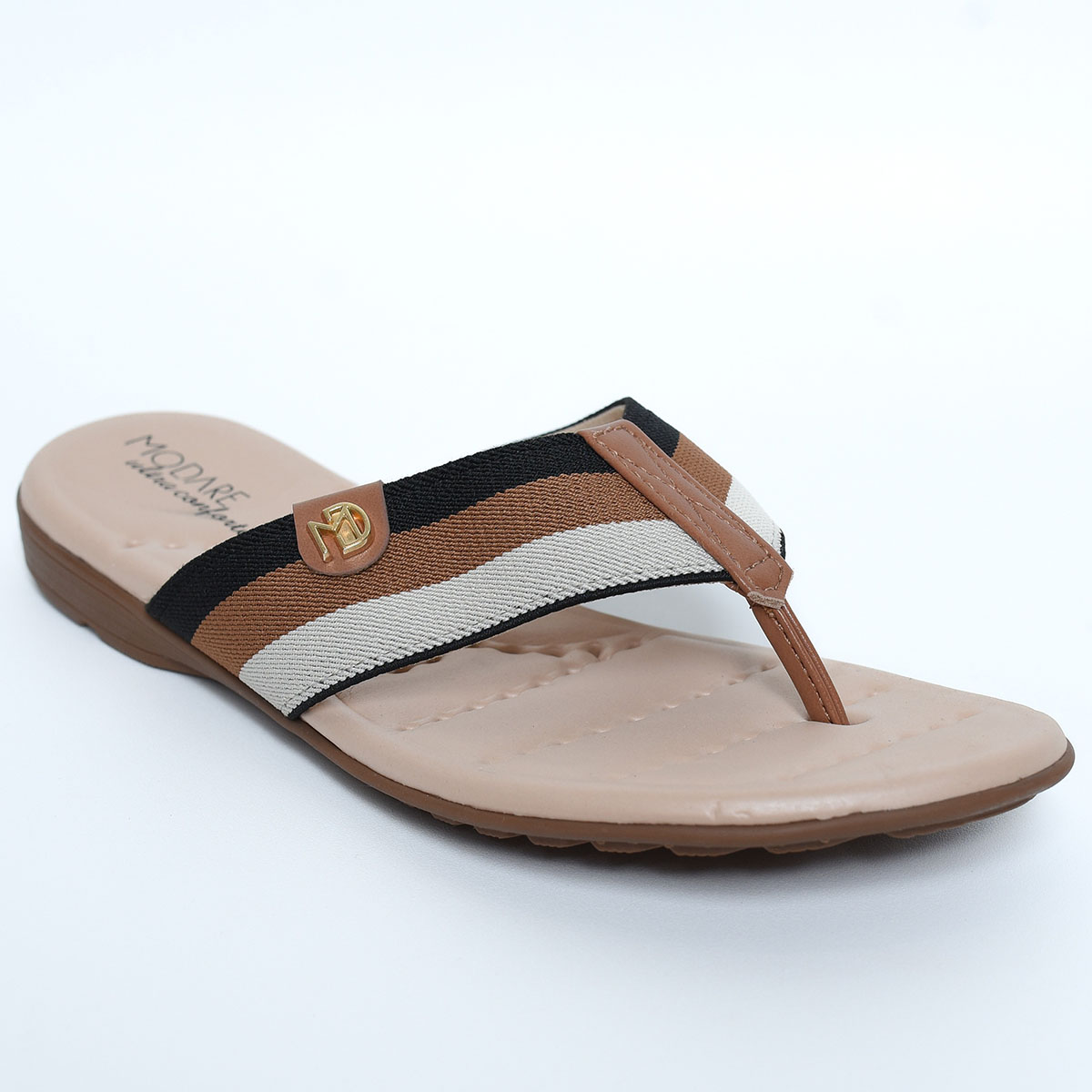 Chinelo Modare Ultra Conforto Tira Elástico Feminino Preto e Caramelo ...