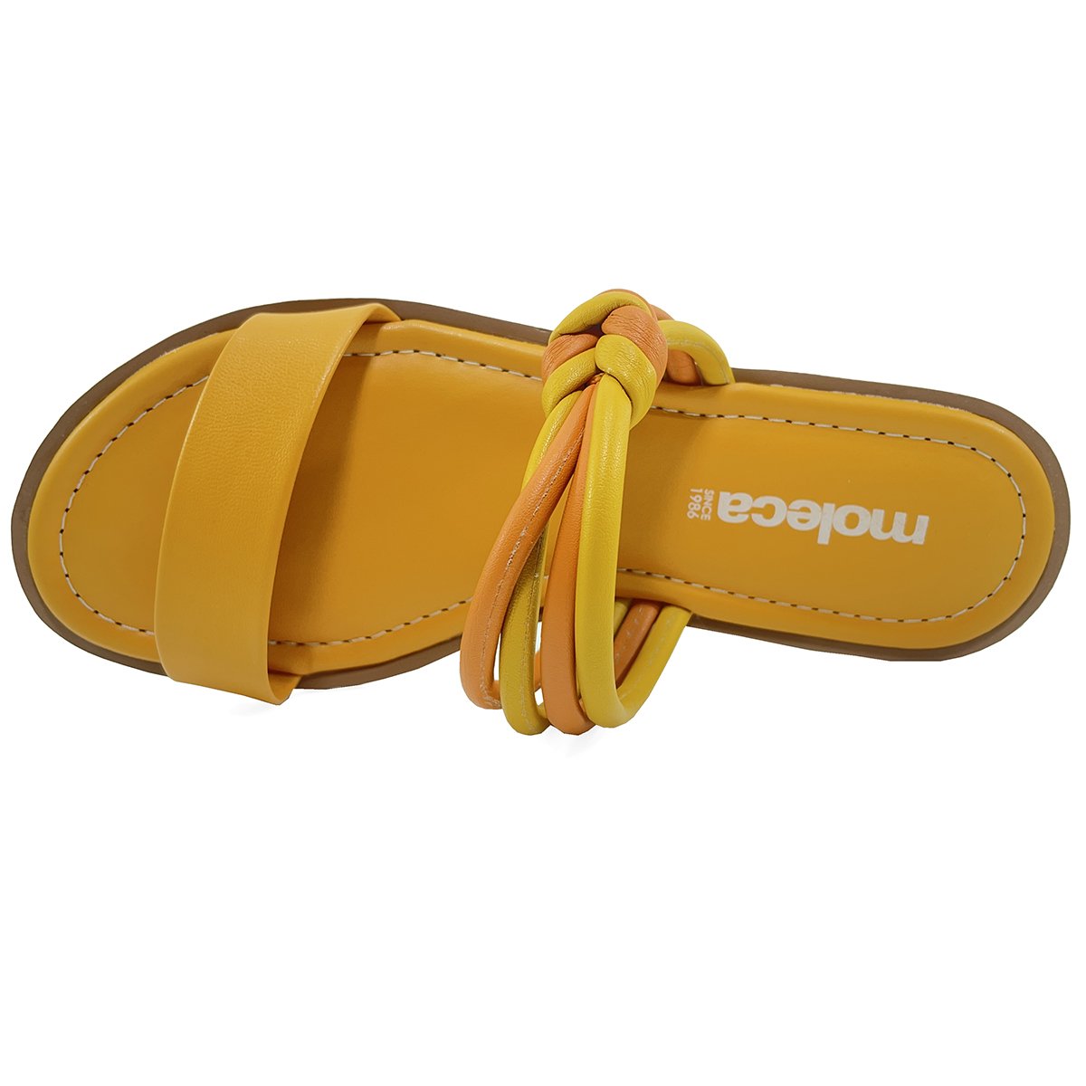 Rasteira Moleca Flat Tiras Prontas Feminina Mostarda - Compre Agora ...