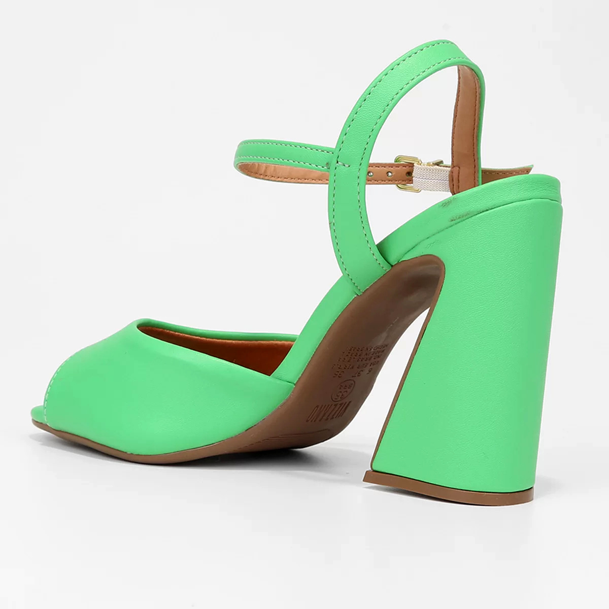 Sandália Vizzano Salto Bloco Feminina Verde - Compre Agora | Cabana ...