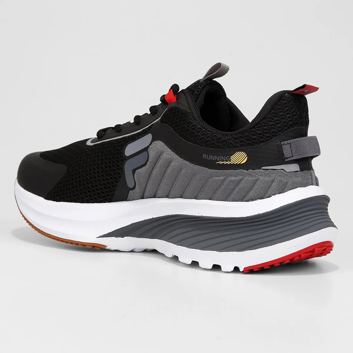 Tênis Fila Progress Masculino Preto e Vermelho - Compre Agora | Cabana ...