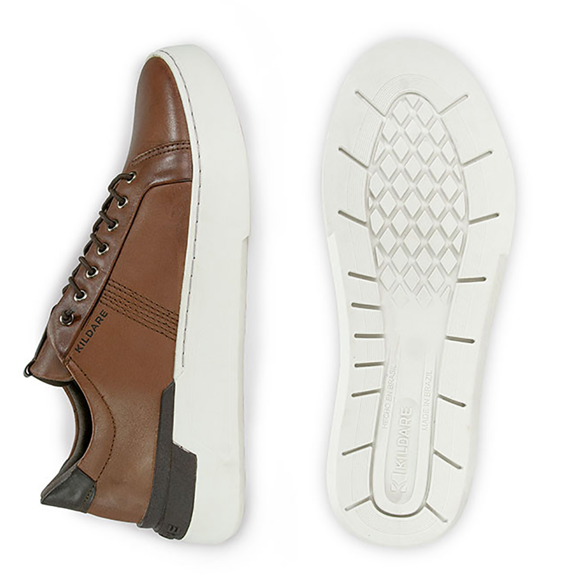 Tênis Couro Kildare Mick Malte Masculino Marrom - Compre Agora |Cabana ...