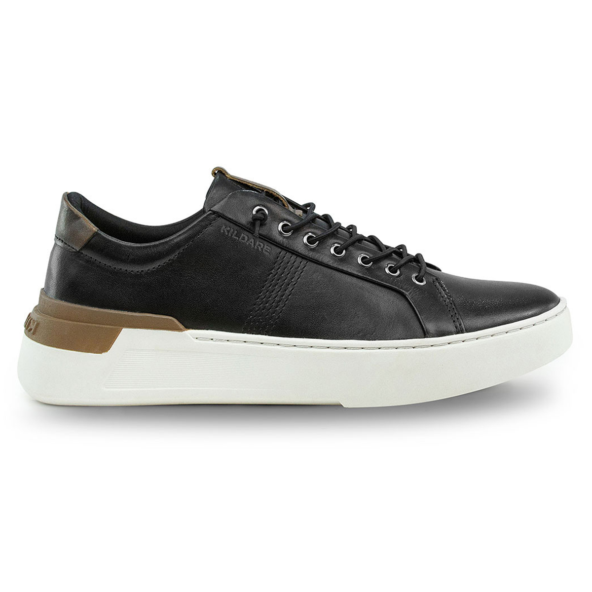 Tênis Couro Kildare Mick Masculino Preto e Branco - Compre Agora ...