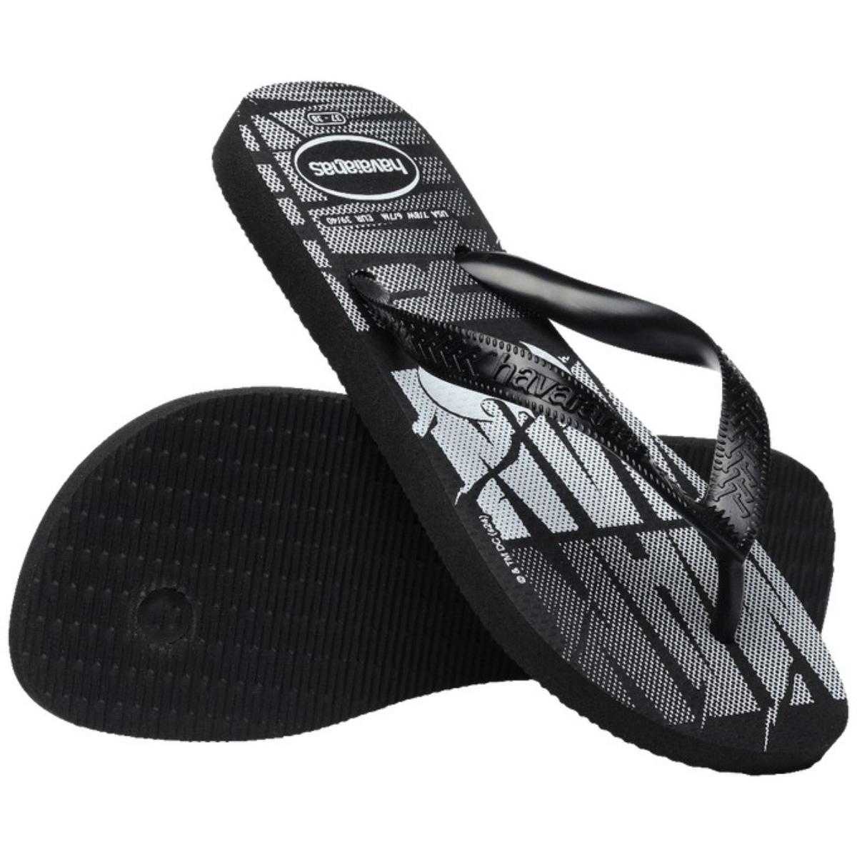 Chinelo Havaianas DC Logomania Masculino Preto e Branco - Compre Agora ...