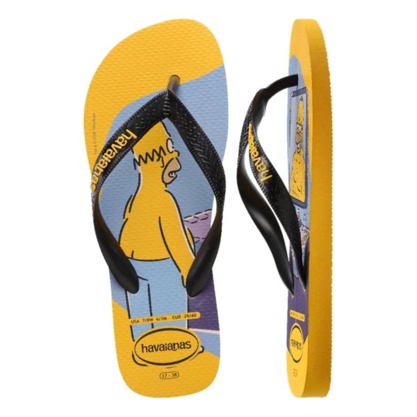 Chinelo Havaianas Simpsons Masculino Amarelo - Compre Agora | Cabana ...