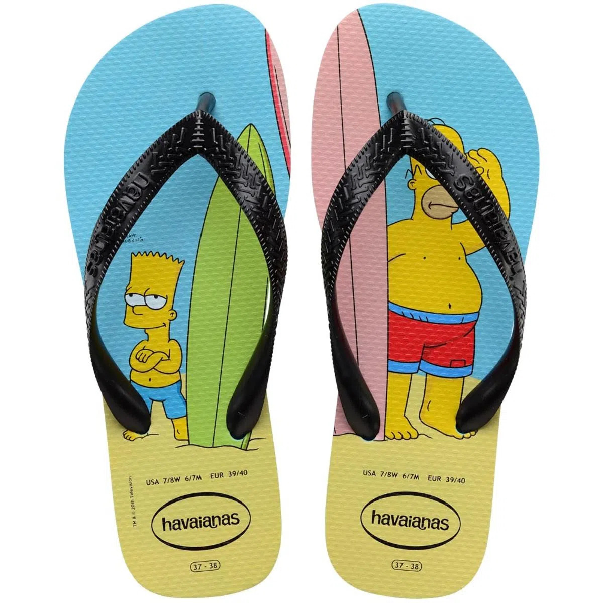 Chinelo Havaianas Simpsons Masculino Azul e Preto - Compre Agora ...