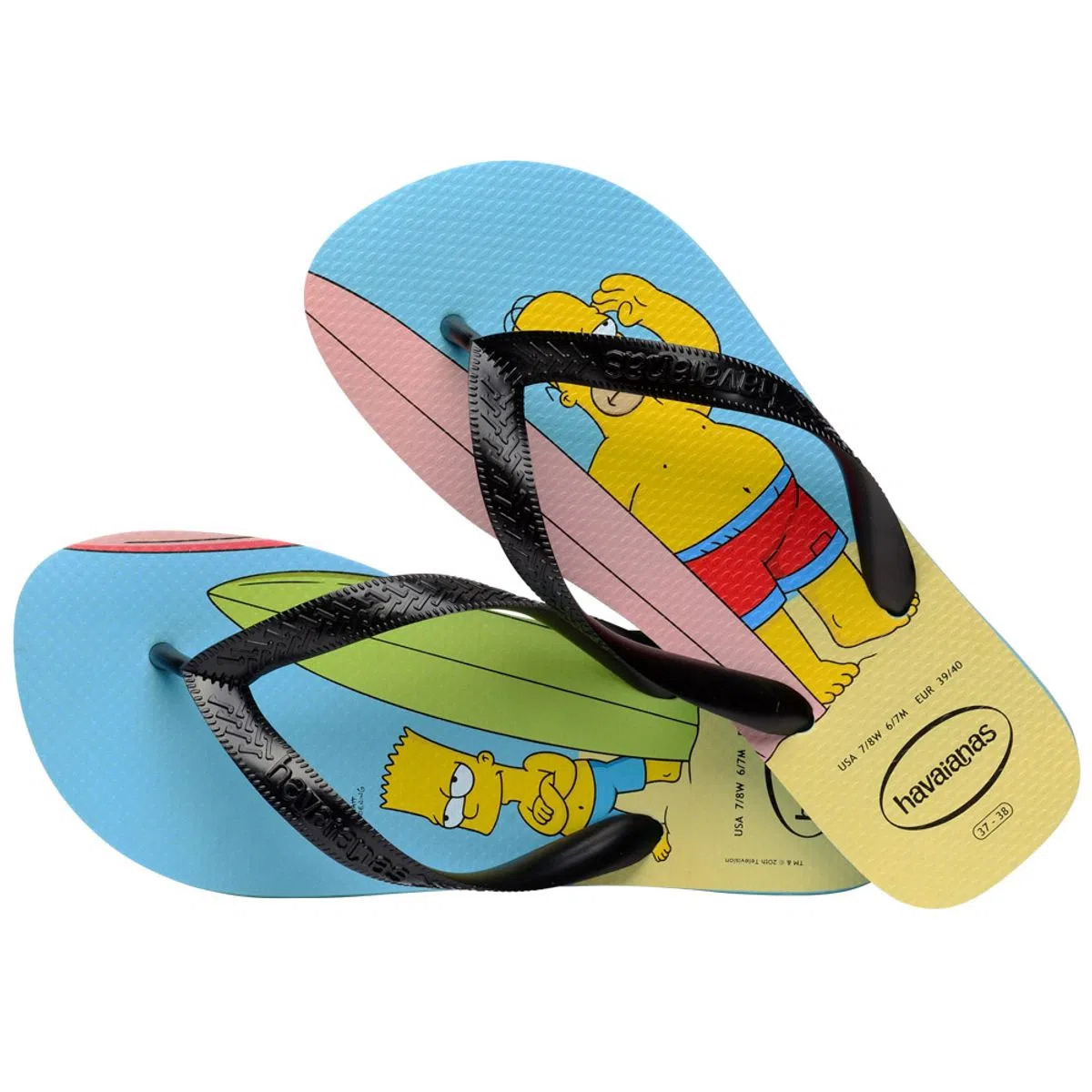 Chinelo Havaianas Simpsons Masculino Azul e Preto - Compre Agora ...
