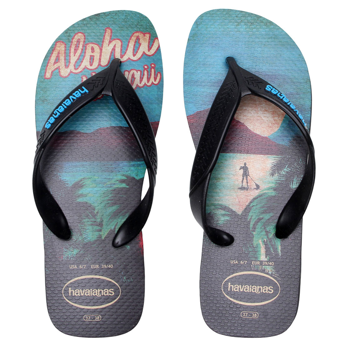 Sandália Havaianas Surf FC Masculina Preto e Azul - Compre Agora ...