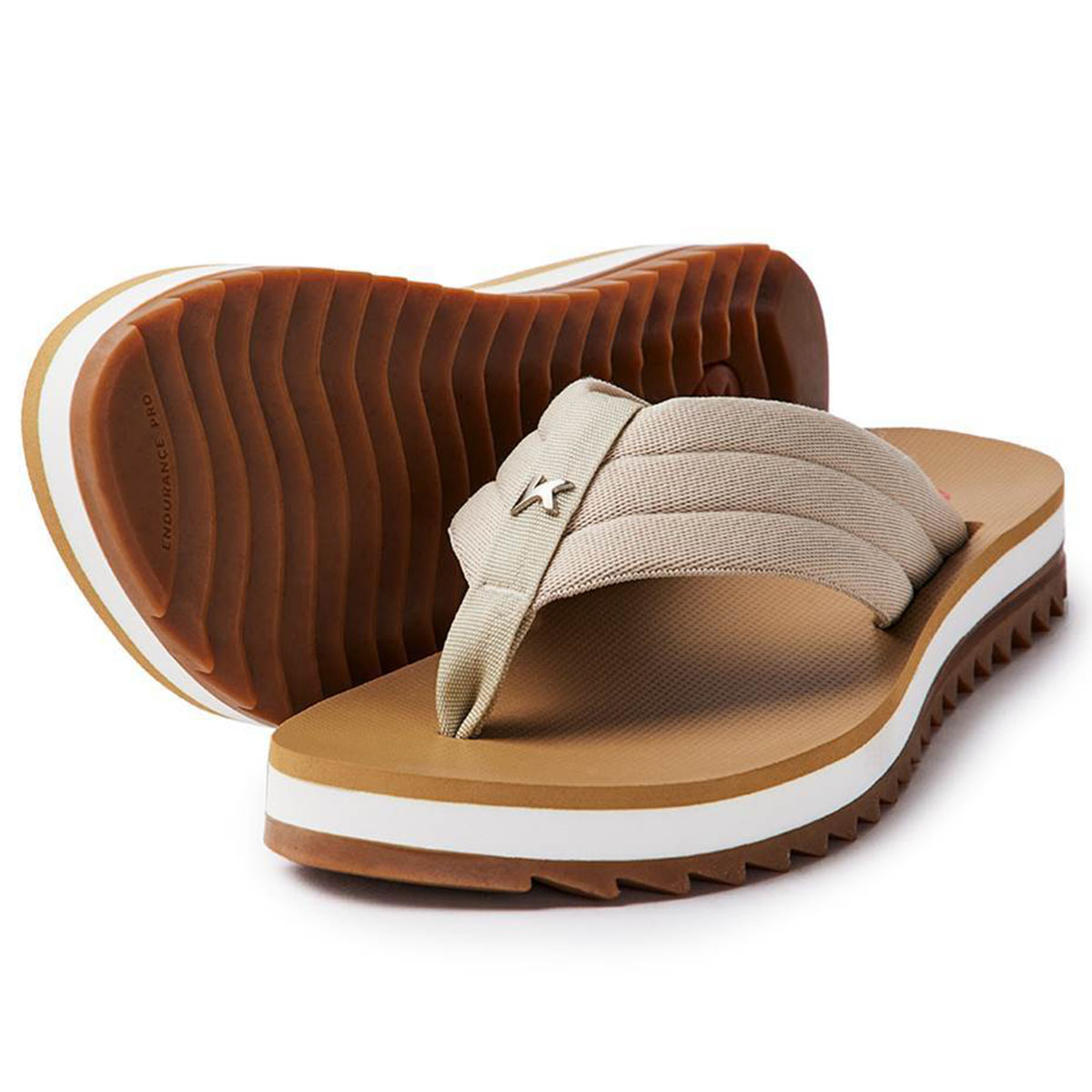 Chinelo Kenner Kyra Pro Comfy Feminino Branco e Bege - Compre Agora ...
